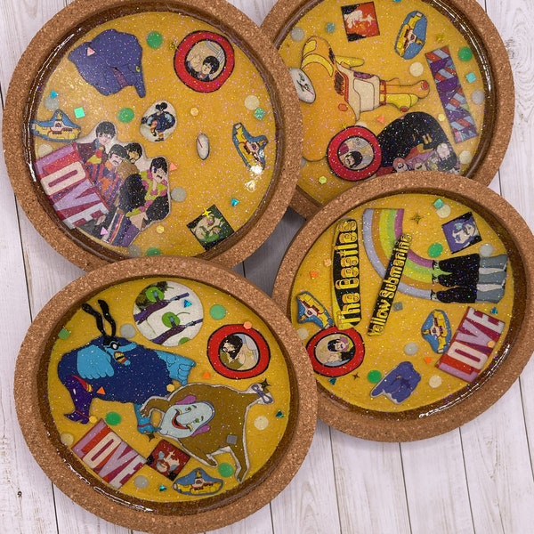 Yellow Coasters - Etsy
