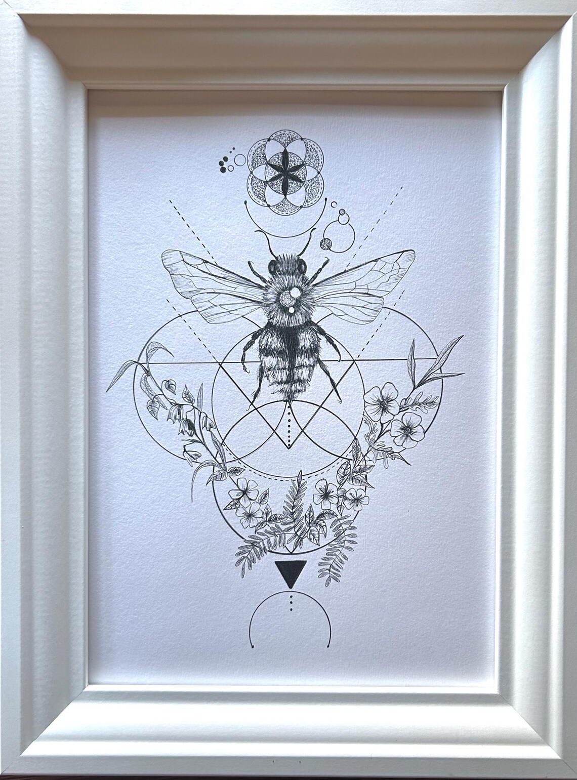 Mystical Bumblebee Sacred Geometry Print - Etsy