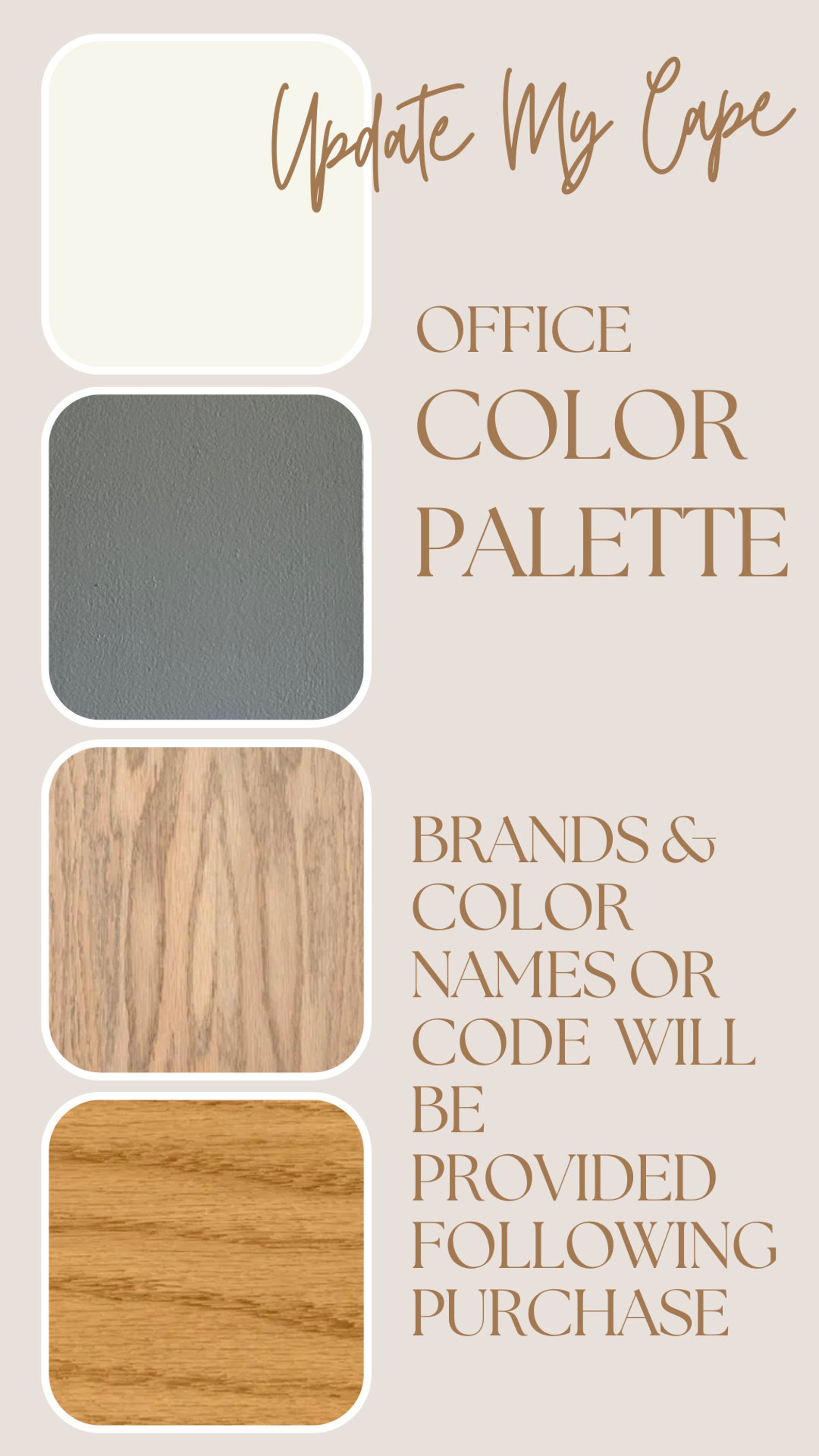 Office Paint / Wood Stain Color Palette - Brands & Color Names or ...