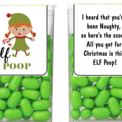 Elf Poop GIRL Tic Tac Labels Stocking Stuffers Christmas - Etsy