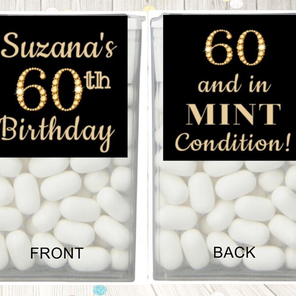 Tic Tac Label - Etsy