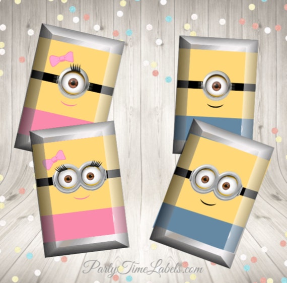 Minions Mini Candy Bar Labels Birthday Party Favor Stickers - Etsy