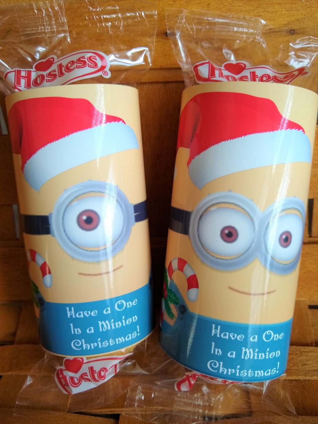 Christmas Minion Twinkies Wrappers - Christmas Party Favors - Stocking ...