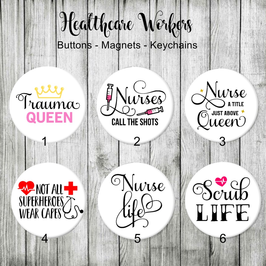 Nurse Pins - Healthcare Workers Appreciation - Nurses Week Party Favors ...