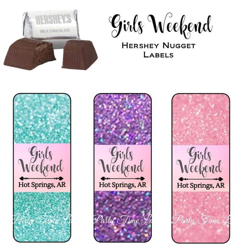 Girls Weekend Hershey Nugget Labels Girls Trip - Etsy