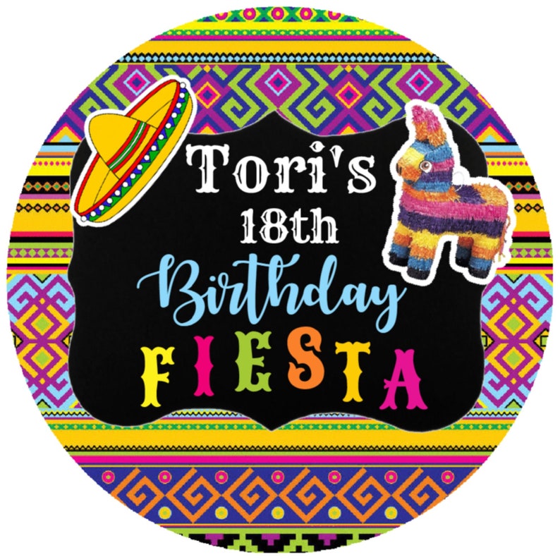Fiesta Birthday Party Favor Labels Fiesta Bridal Shower | Etsy