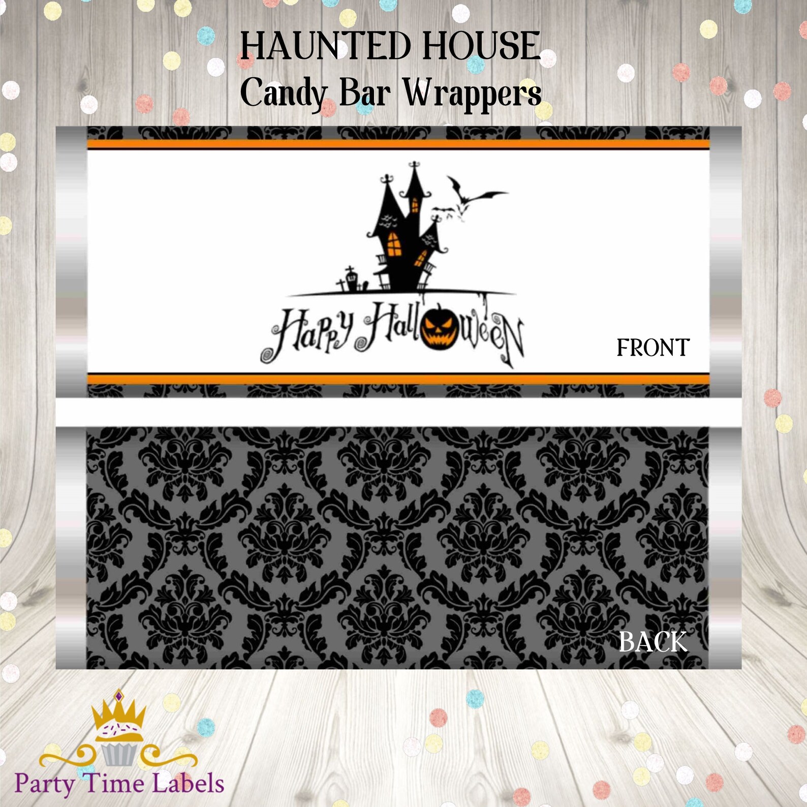 Haunted House Candy Bar Wrappers - Halloween Party Favors ...