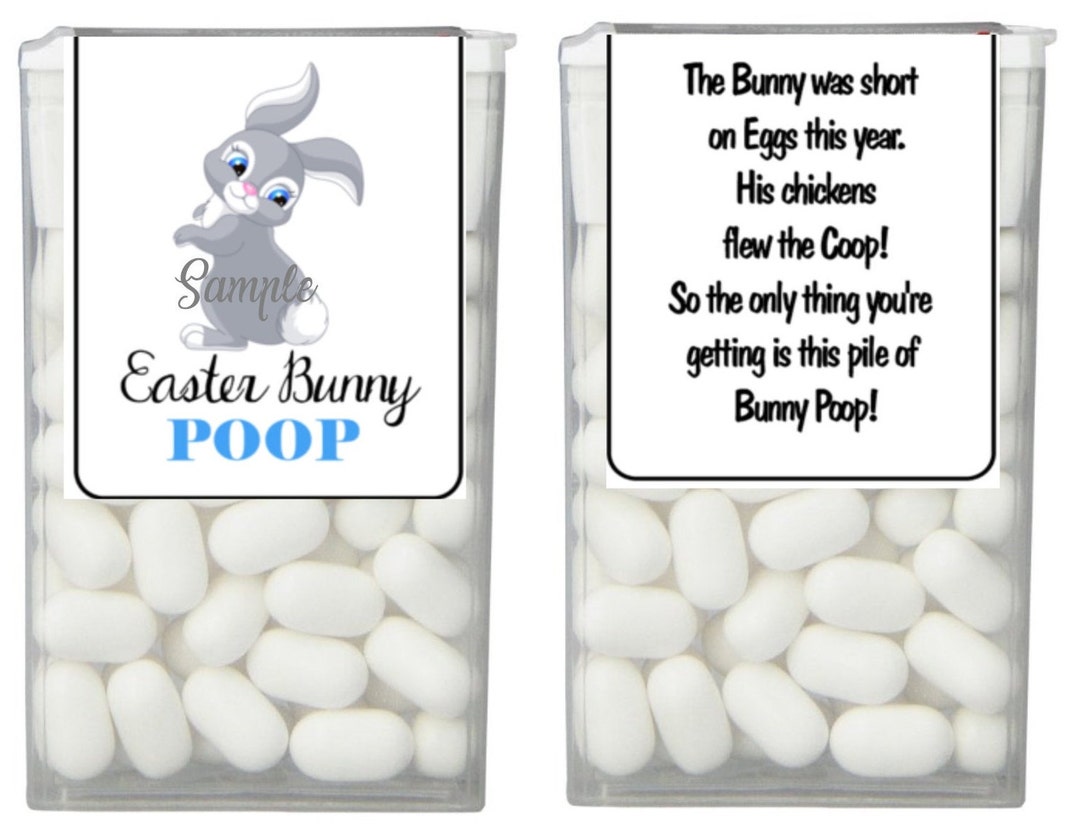 Bunny Poop Easter Tic Tac Labels - Easter Basket Fillers - Party Favors ...
