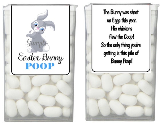 Bunny Poop Easter Tic Tac Labels Easter Basket Fillers - Etsy