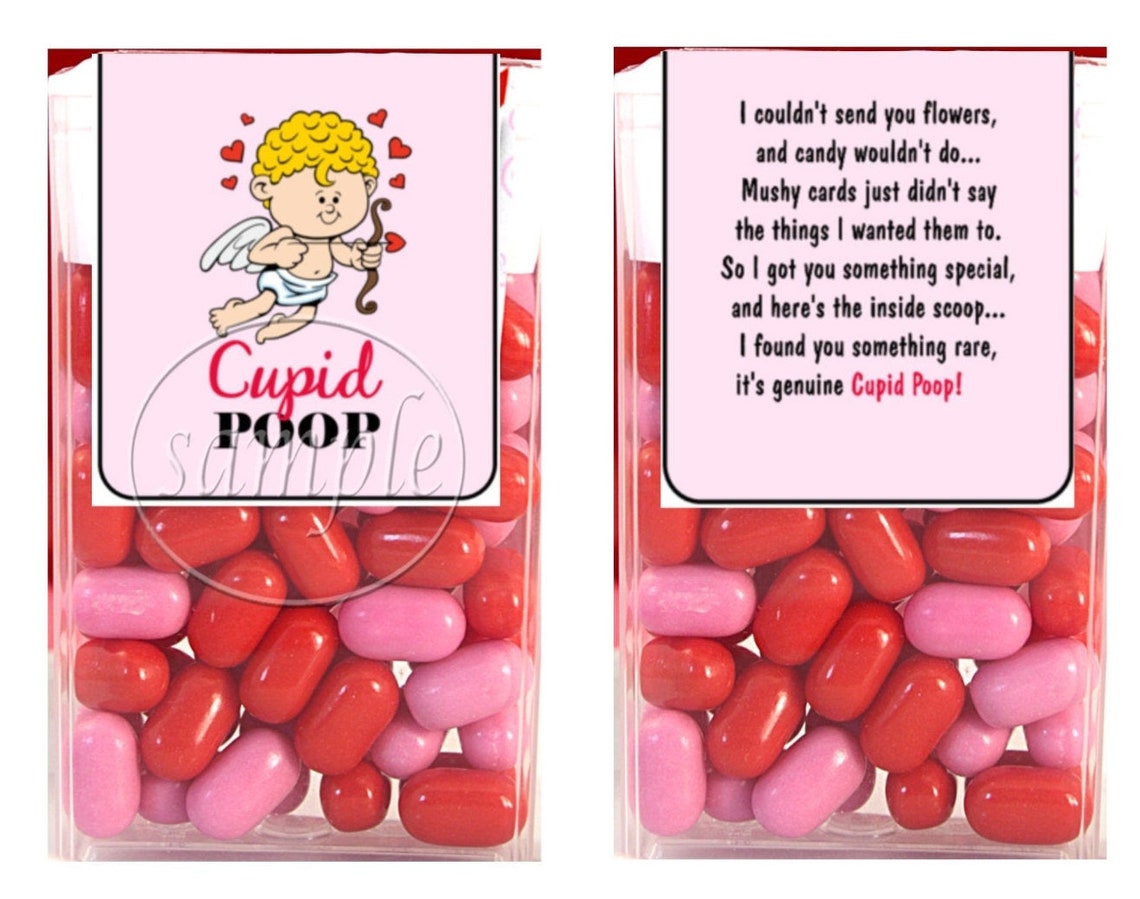 Cupid Poop - Valentine Tic Tac Labels - Tic Tac Stickers - Valentine ...