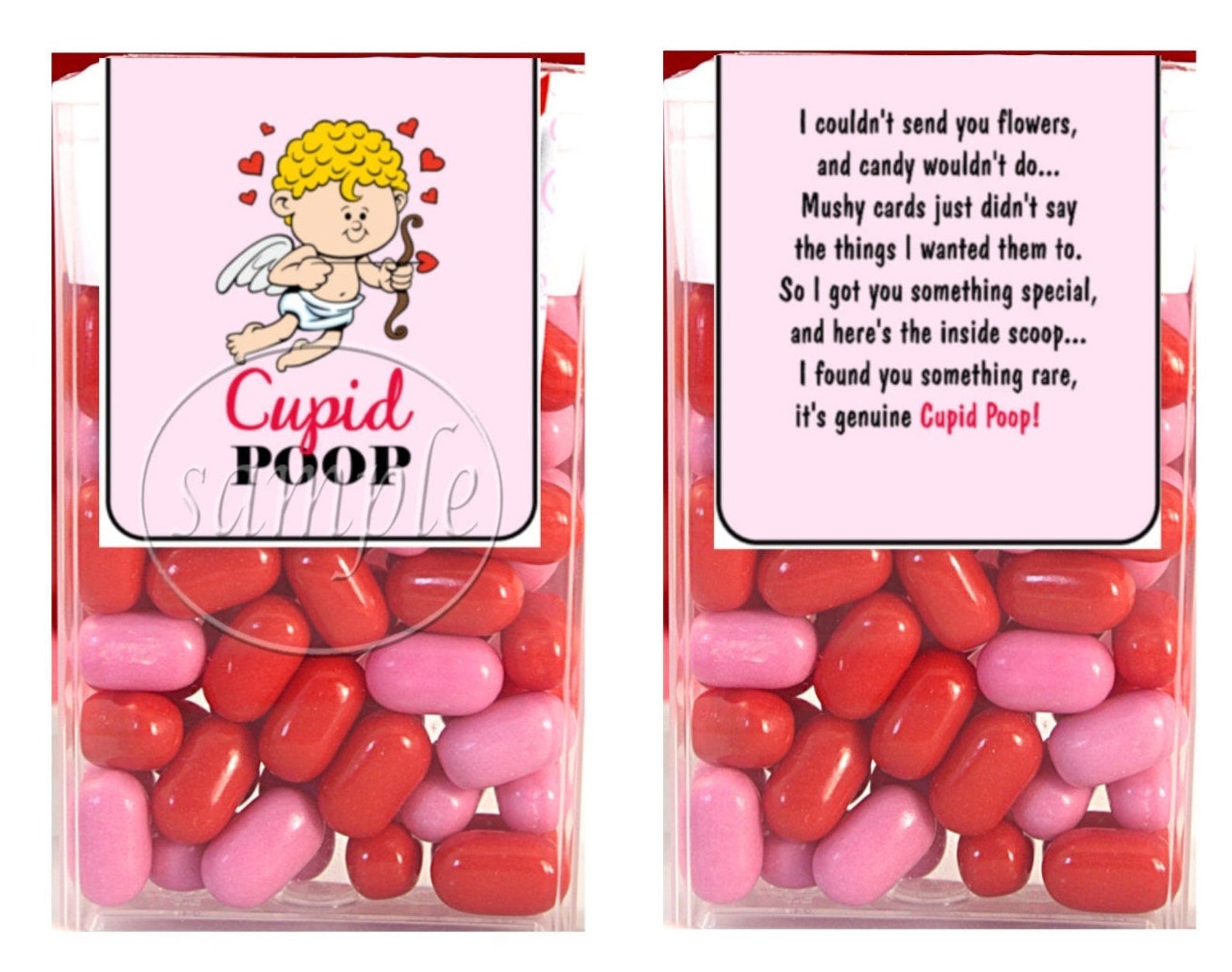 Cupid Poop Valentine Tic Tac Labels Tic Tac Stickers - Etsy