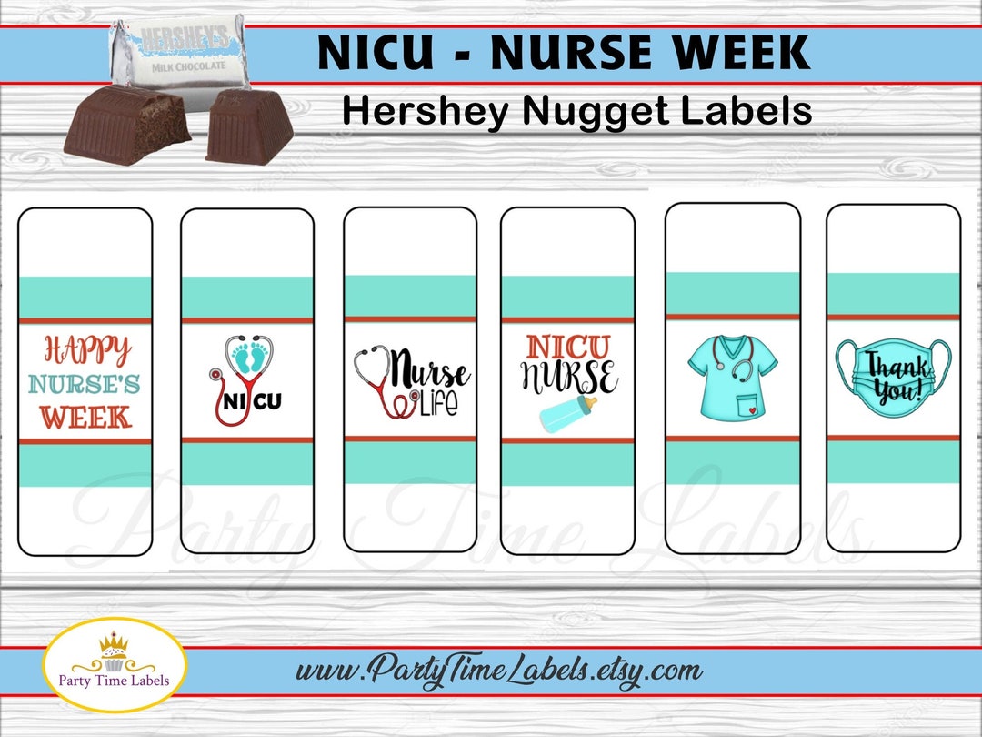 NICU - Nurse Week Nugget Labels - Neonatal Nurse Nugget Labels - Party ...