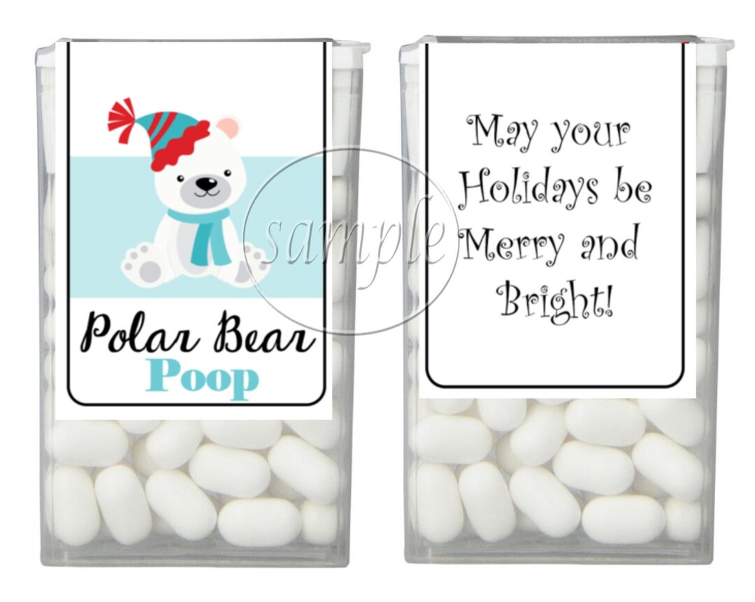 Polar Bear Poop - Christmas Tic Tac Labels - Stocking Stuffers - Tic ...