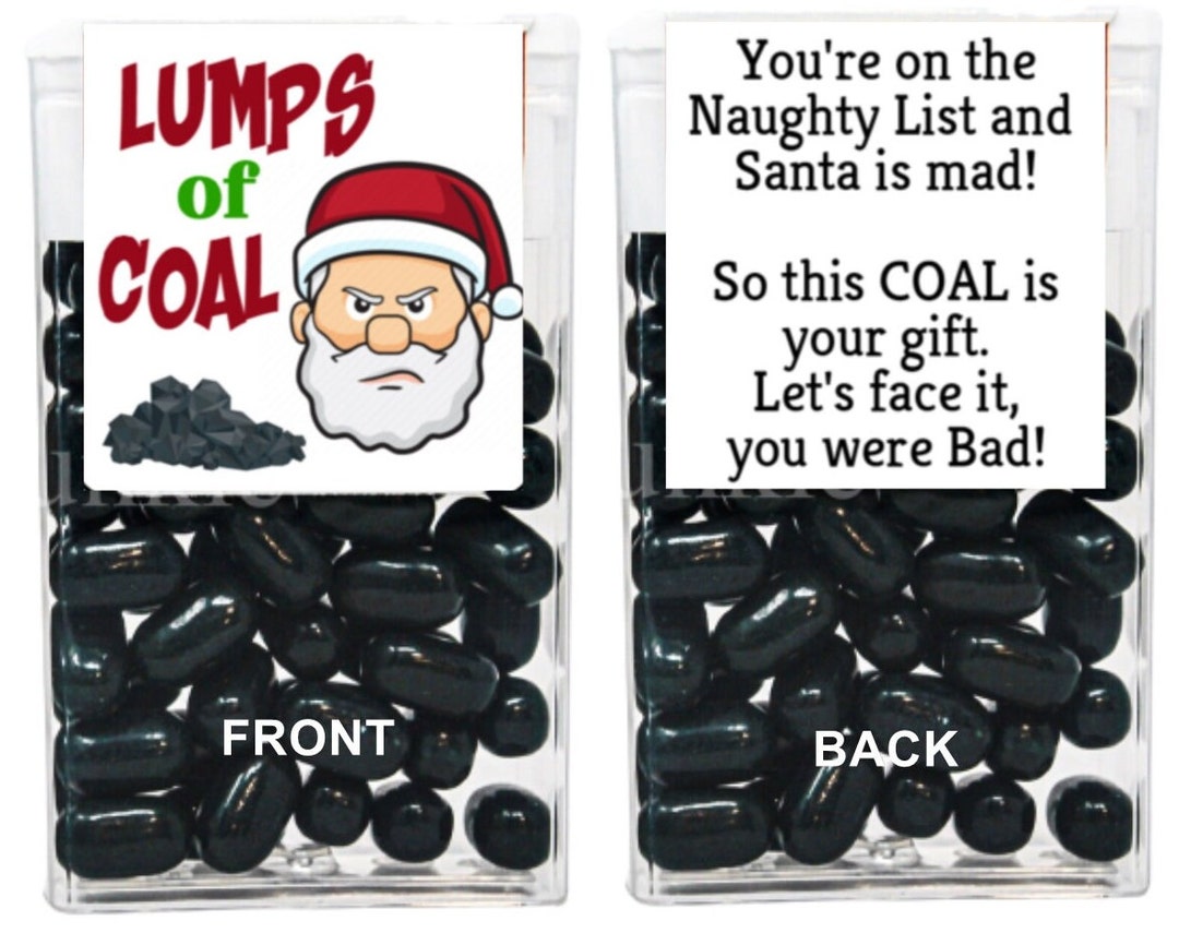 Lumps of Coal Tic Tac Labels - Santa Tic Tac Labels - Christmas ...