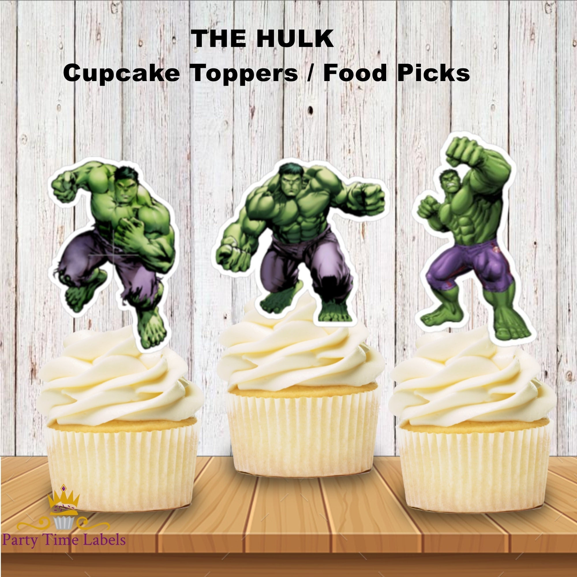 Hulk Cupcake Decorations