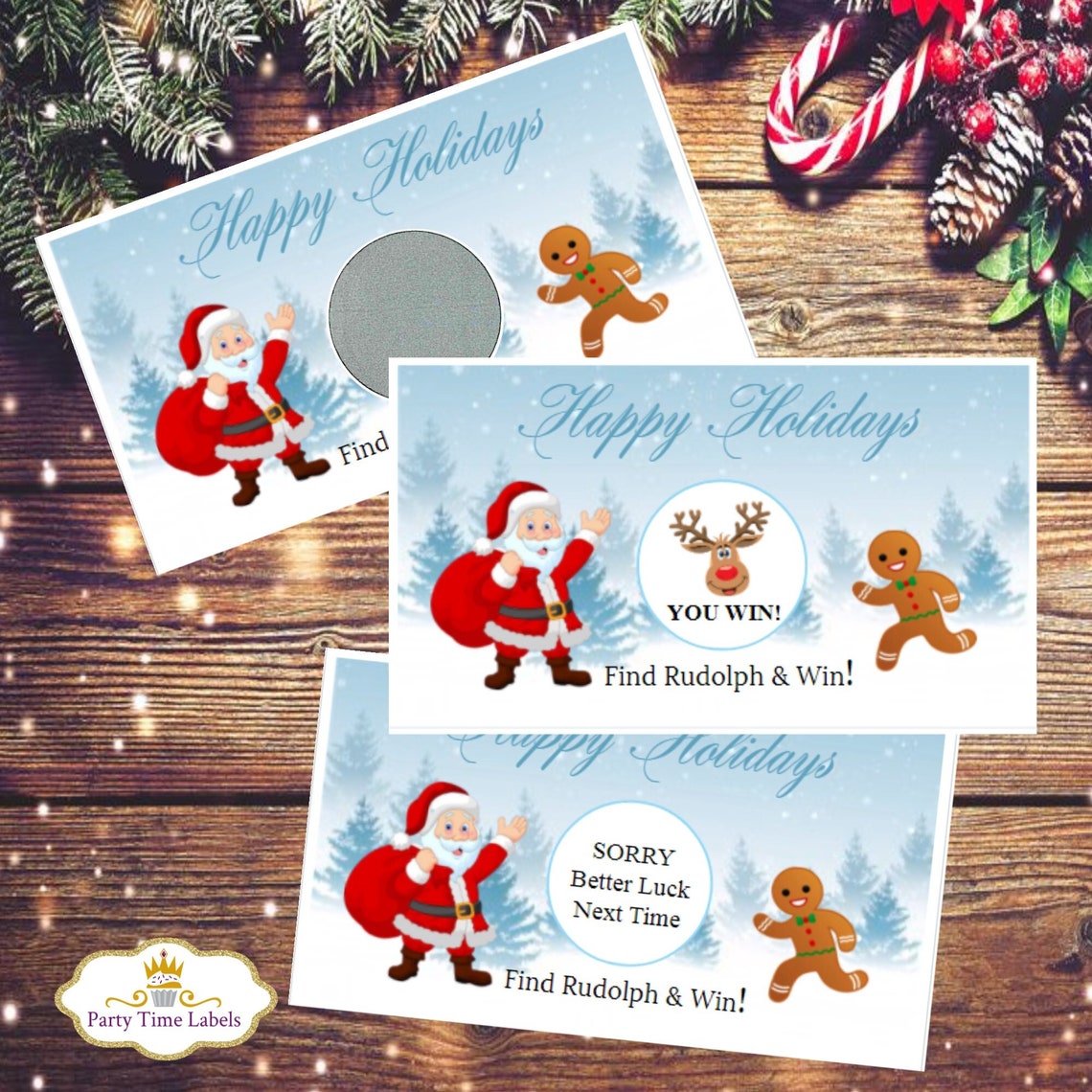 Santa Scratch Offs Christmas Party Game Party Favors 20 - Etsy