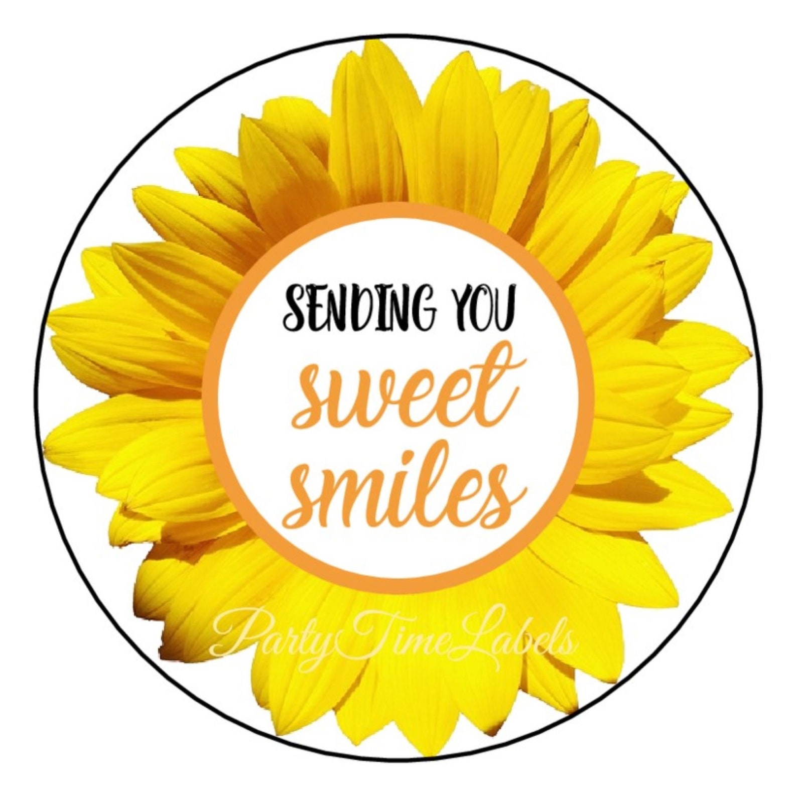 Sunflower Stickers Birthday Party Favor Treat Bag Labels | Etsy