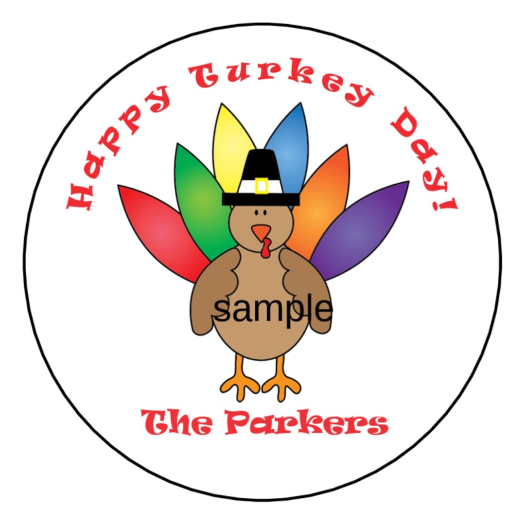 Thanksgiving Party Favor Labels - Turkey Day Party Labels - Fall Party ...