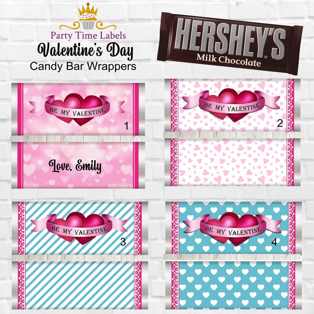 Valentine Candy Wrappers Classroom Treats Valentine Party Favors 12 CT ...
