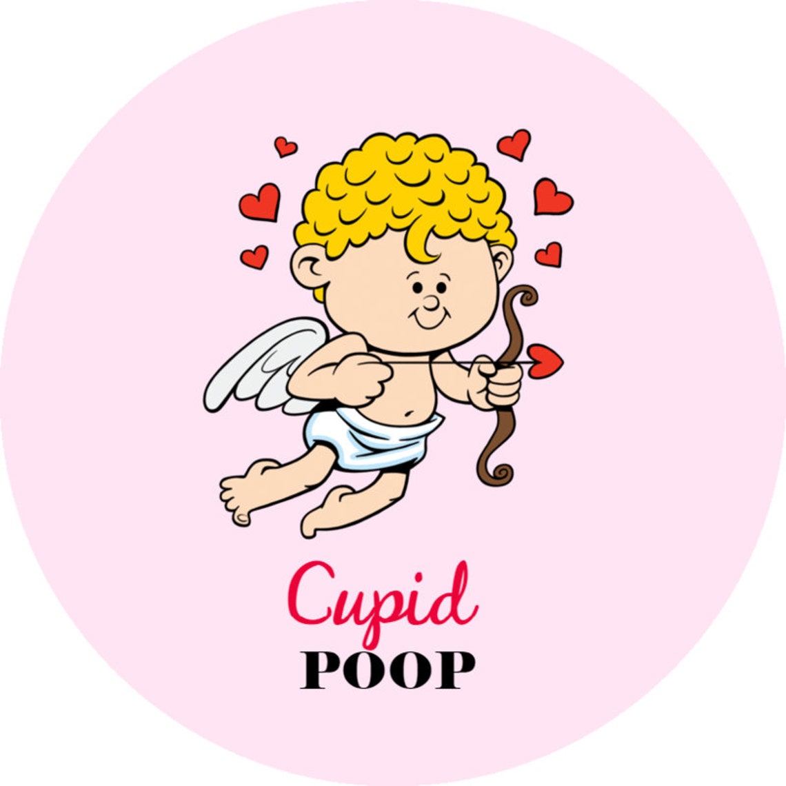 Cupid Valentine Treat Bag Stickers Cupid Poop or Cupid - Etsy