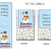 Snowman Kisses Tic Tac Labels, Christmas Party Favors, Secret Santa ...