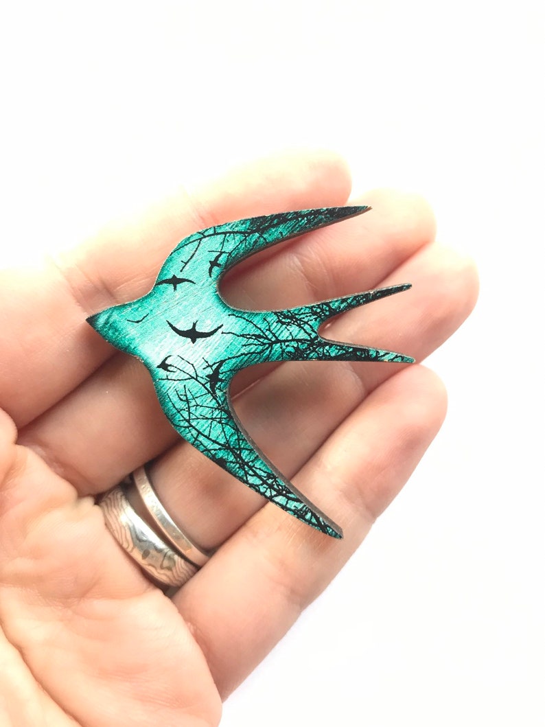 Bird Pin Bird Brooch Swallow Brooch Swallow Pin Swallow | Etsy