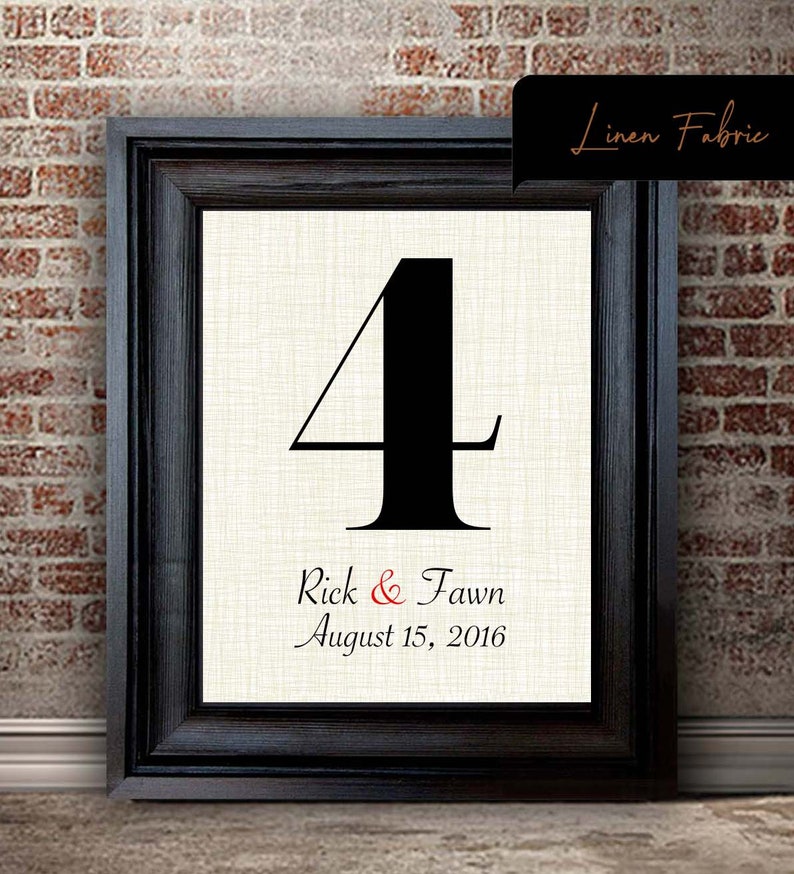 4 Year Anniversary Gift For Wife Linen Anniversary Gift For Etsy
