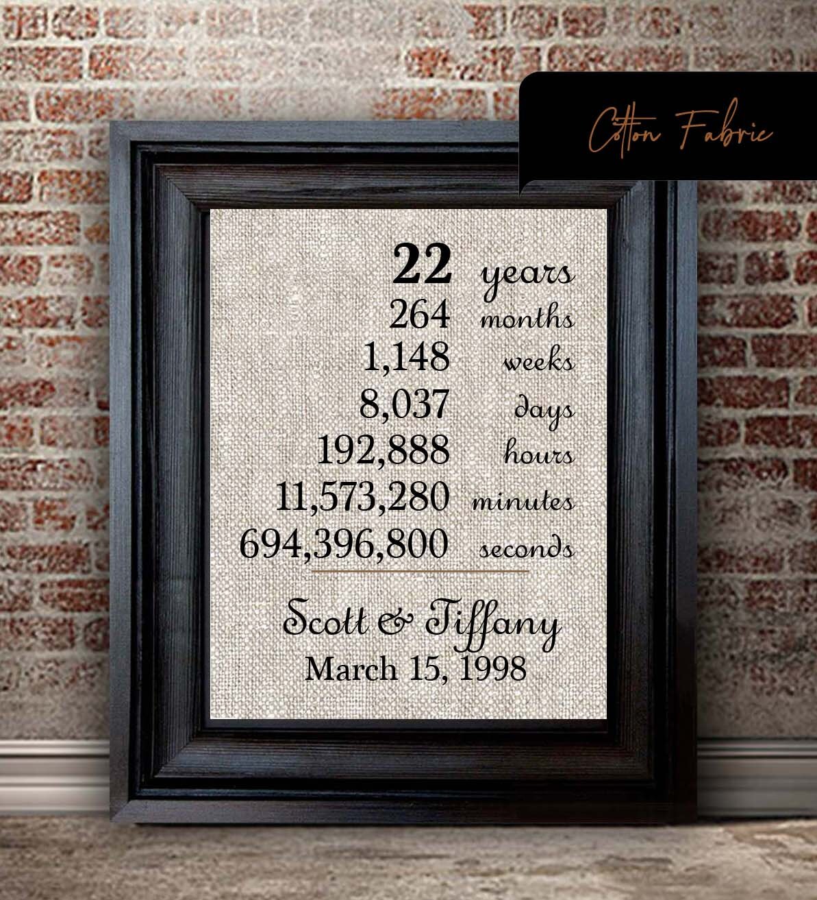 22nd Anniversary Gift For Husband 22nd Anniversary Gift For Etsy