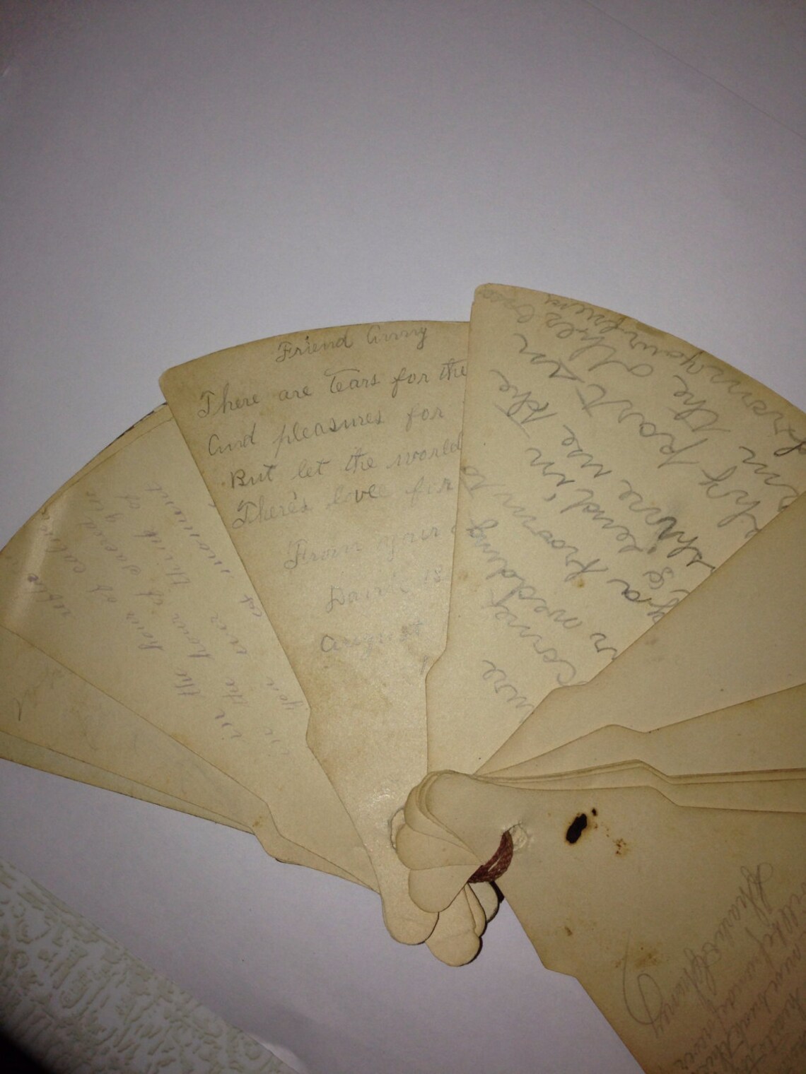 Antique, Circa 1880s Victorian Paper Fan With HANDWRITTEN Notes - Etsy