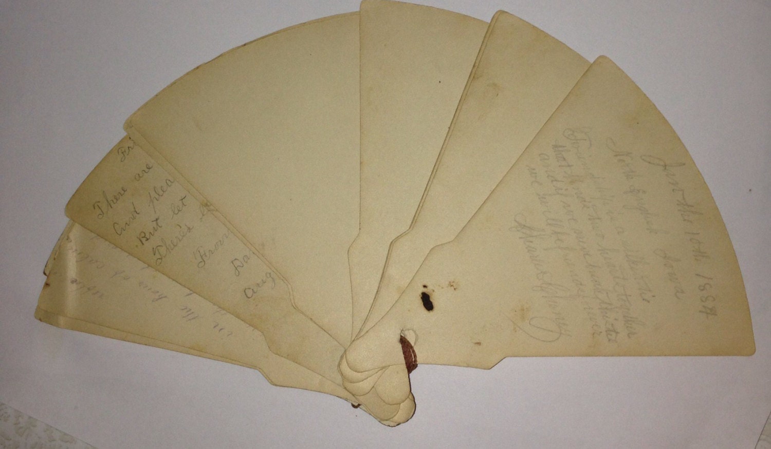 Antique, Circa 1880s Victorian Paper Fan With HANDWRITTEN Notes - Etsy