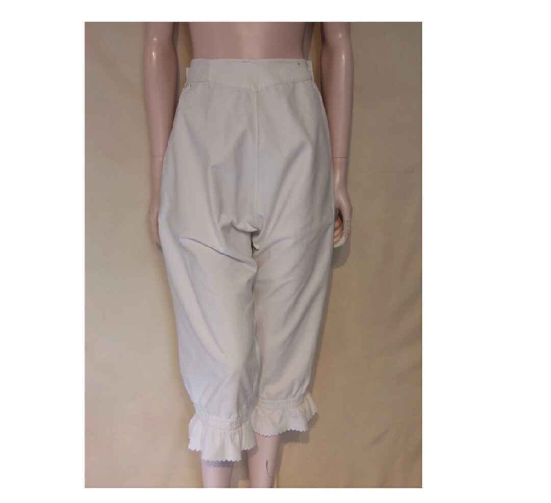 Handsome Victorian / Edwardian Cotton Twill Long Bloomers Waist 32 - Etsy
