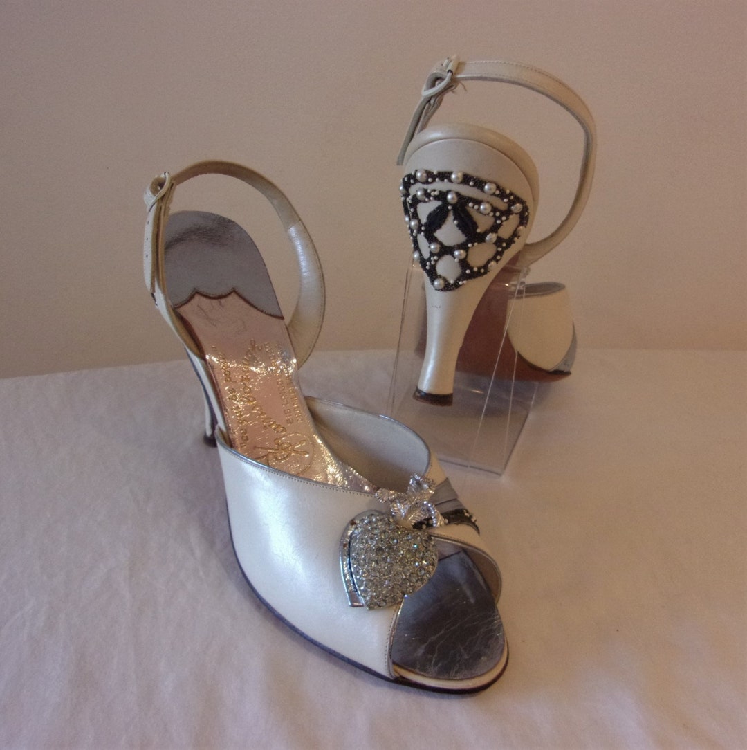 Incredible 1950s Gainsborough Open Toe Slingbacks - Etsy