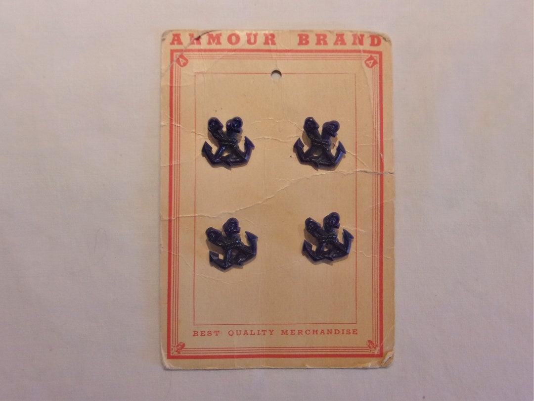 Set of 4 1940s 1950s Novelty Navy Plastic Double Anchor - Etsy