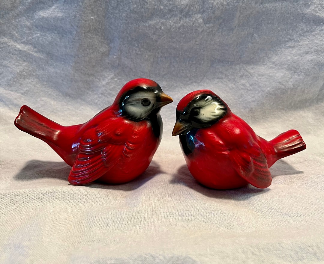 Goebel Pair of Red Sparrow Birds Porcelain Figurines W Germany Cv 73 ...
