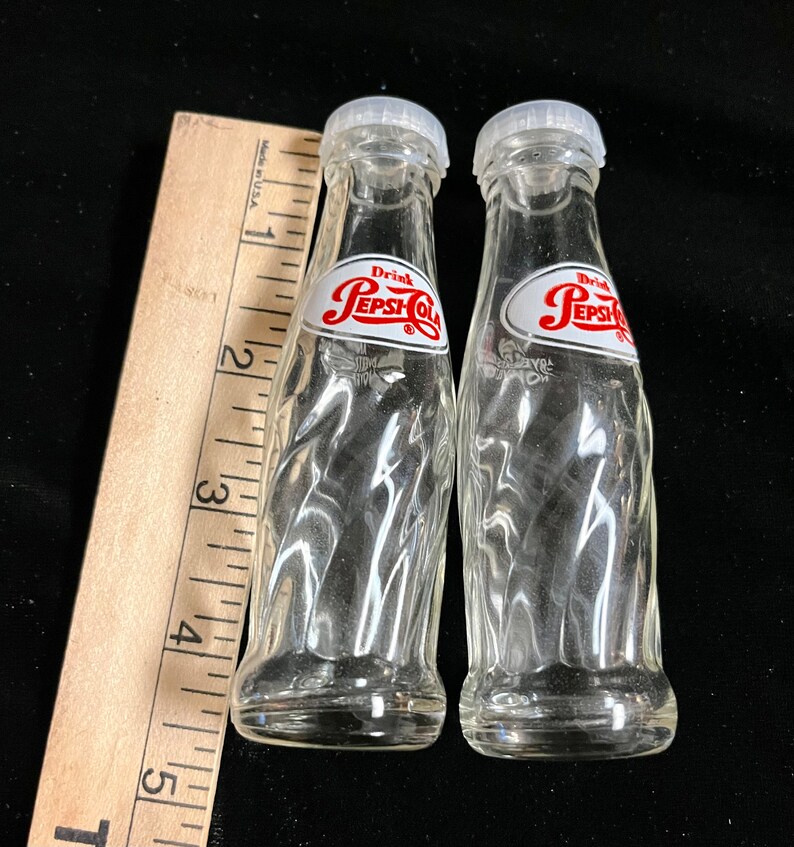 New Pepsi Cola Glass Salt & Pepper Shaker Set. New in Box Never Used ...