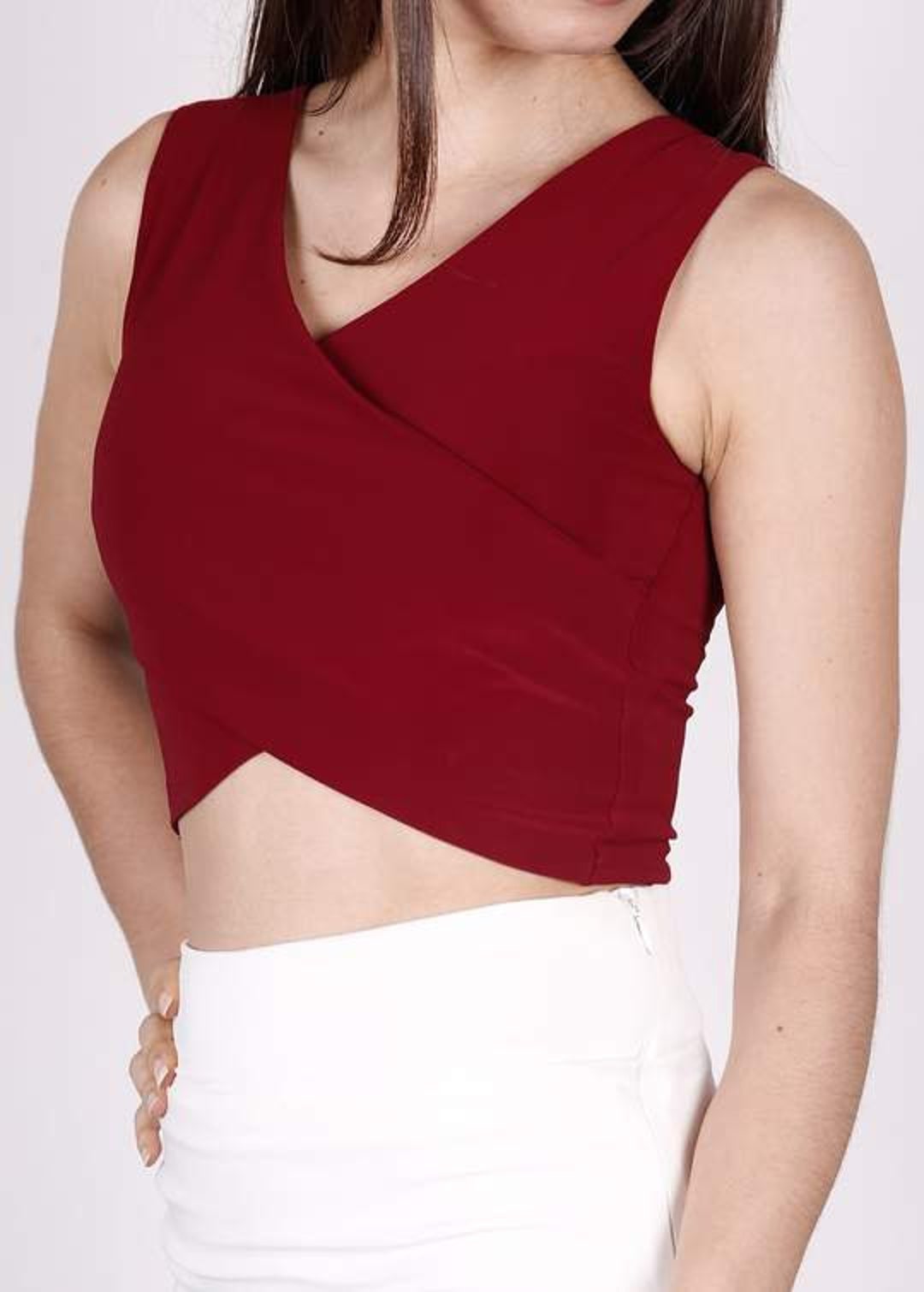 No.2 Burgundy Tops | Classic Top | Cocktail Top | Charming Women's Top ...