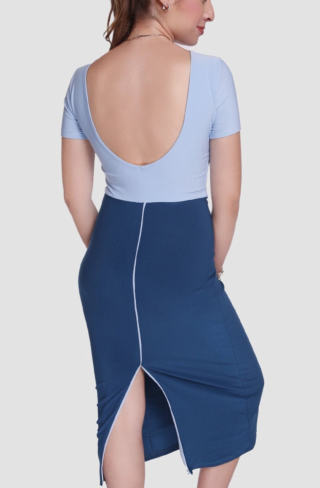 Swan Divided Dress | Baby Blue Petrolium Dress | Hot Charming Women's ...