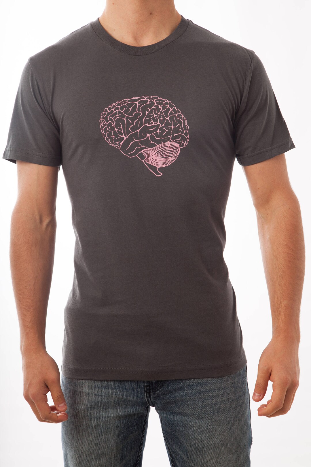 Human Brain Screen-printed Science Nerd T-shirt - Men's, Women's & Kids ...