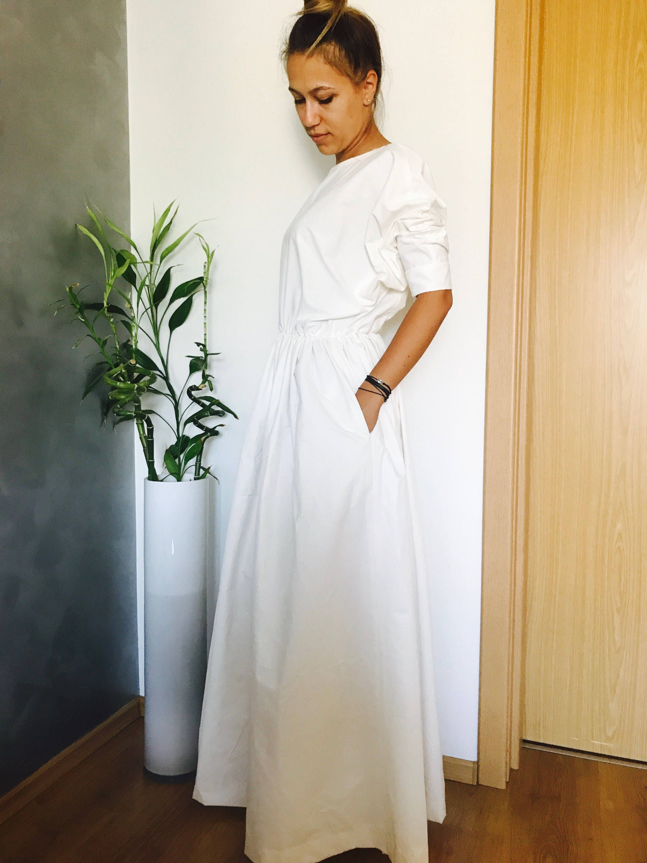 Tango White Dress / Backless Lawn Vintage Dress / Renaissance Victorian ...