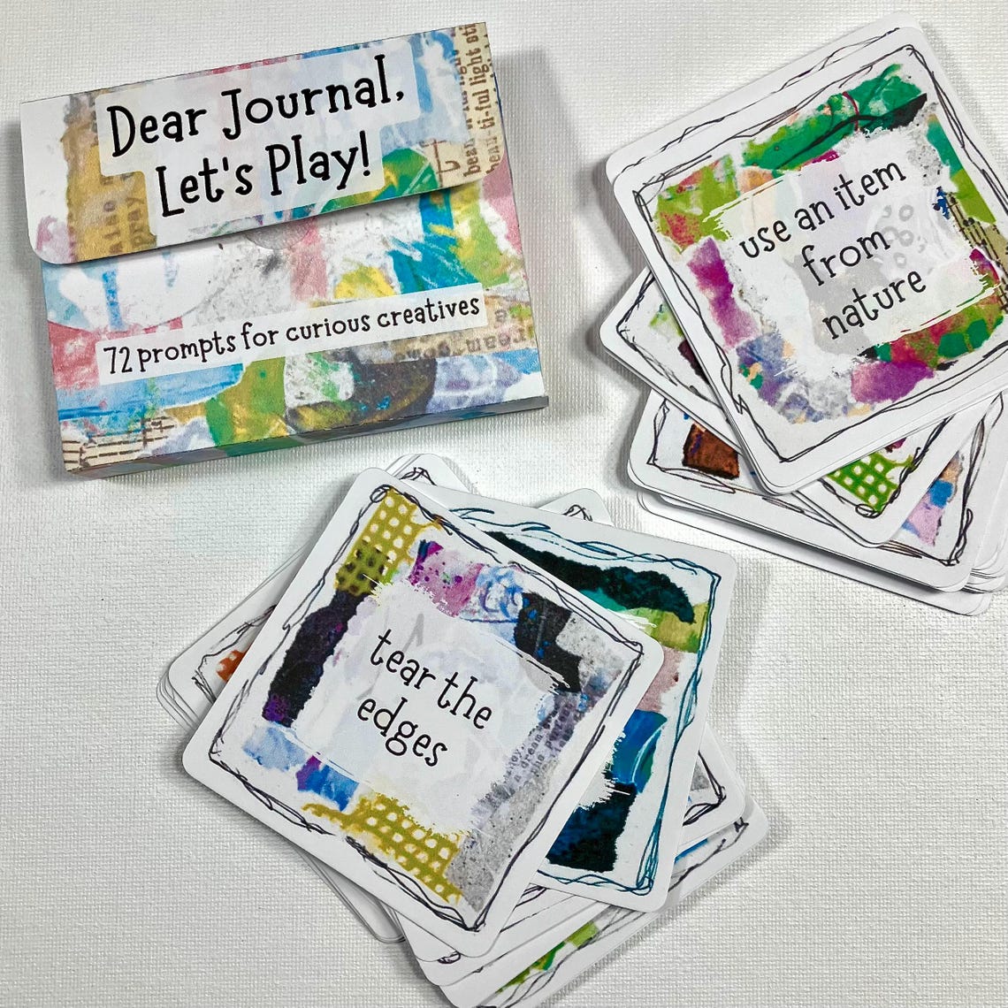 Art Journaling Prompt Cards: Mixed Media Inspiration Deck (digital ...