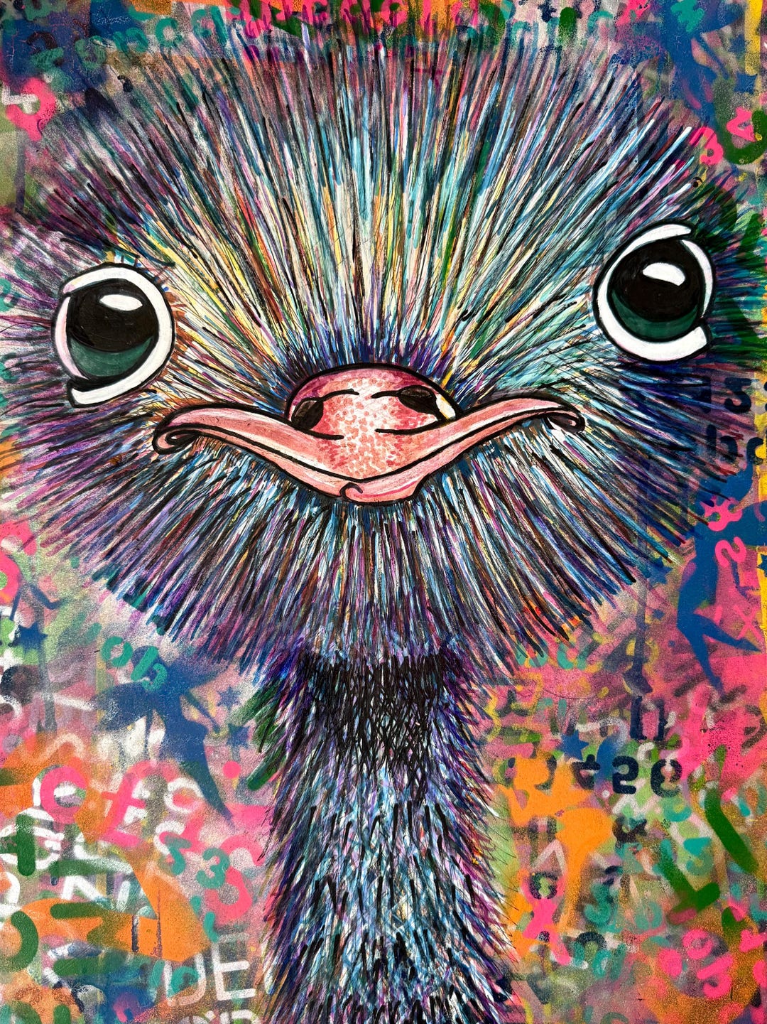 Original Emu Painting: Animal Wall Art - Etsy