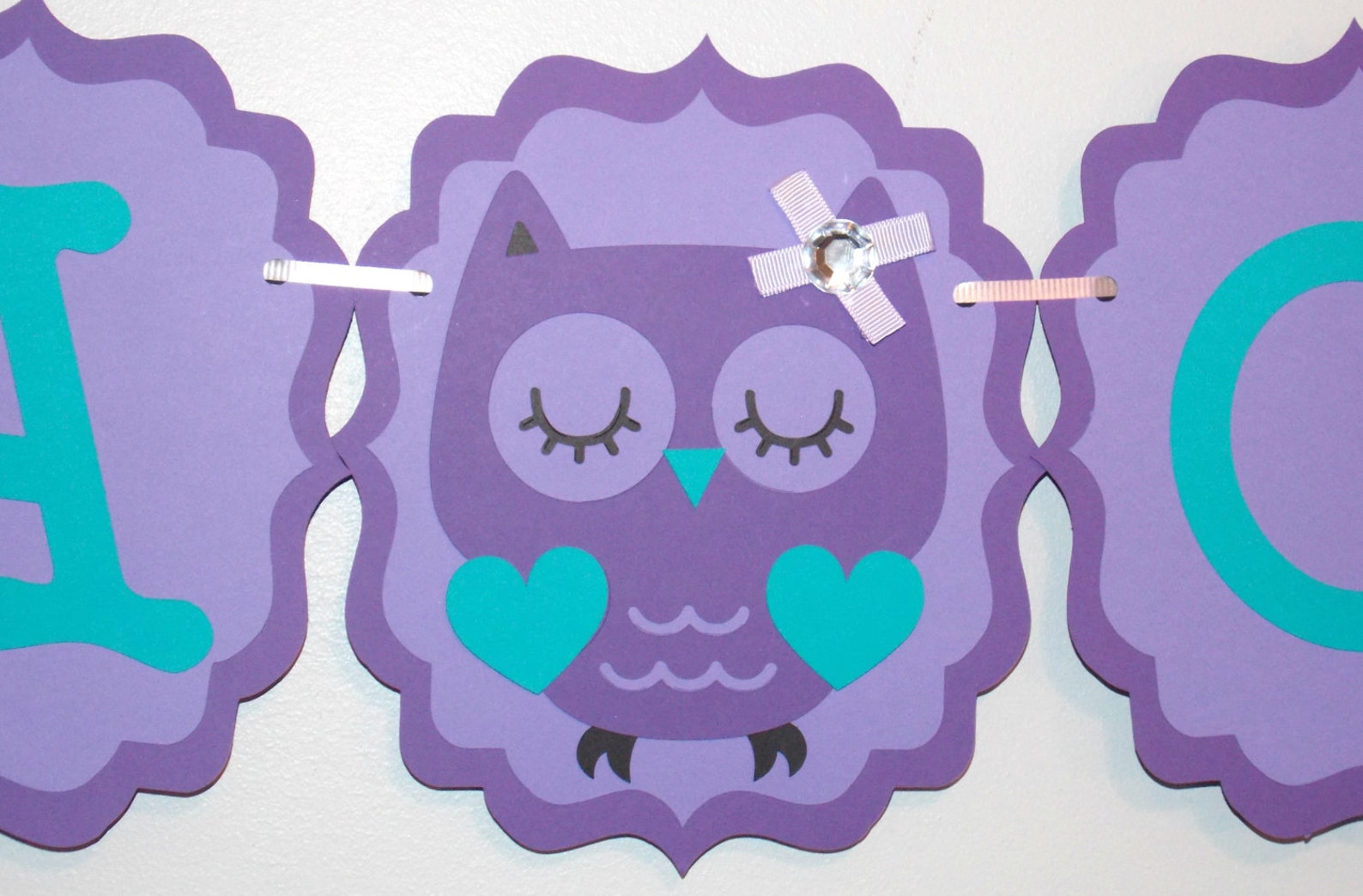 Purple Owl Banner/ Owl Centerpieces/ Birthday Banner/ Owl Baby - Etsy