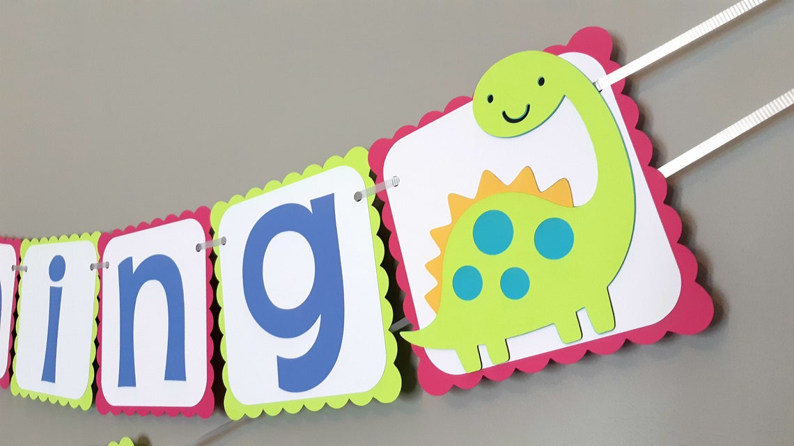 Hatching Soon Banner/ Dinosaur Banner/ Gender Neutral Banner/ - Etsy Canada