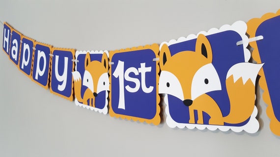 Fox Birthday Banner/ Fox Party Banner/ Fox Party | Etsy