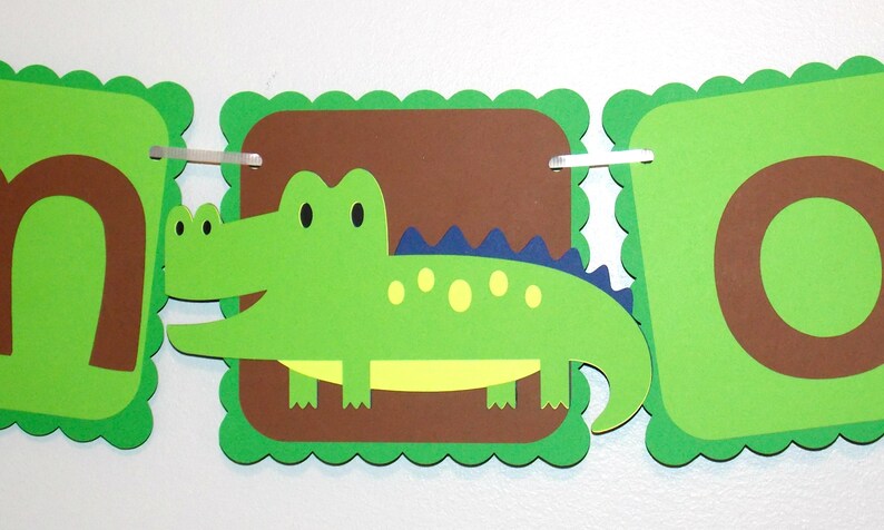 Alligator Banner/ Crocodile Banner/ Crocodile Party/ Jungle - Etsy