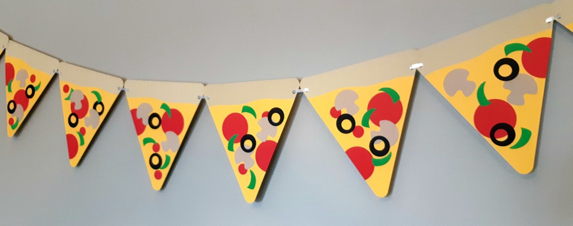 Pizza Party Banner/ Pizza Slice Banner/ Pizza Party Decor/ - Etsy Canada