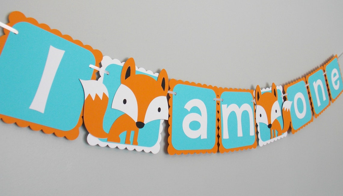 Fox Birthday Banner/ Wild One Fox/ Woodland Banner/ Fox Party - Etsy Canada
