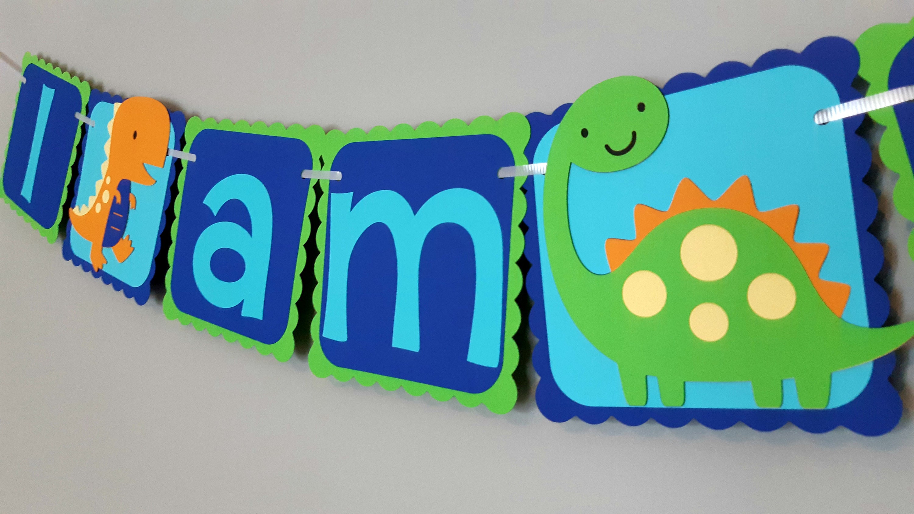 Dino Birthday Party Banner/ Dinosaur Party Supplies/ Orange - Etsy Canada