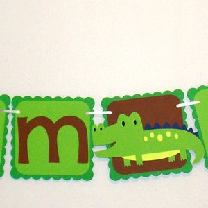 Alligator Banner/ Crocodile Banner/ Crocodile Party/ Jungle Birthday ...