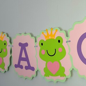 Frog Banner/ Frog Baby Shower Banner/ Frog Prince/ Frog Princess/ Girl ...